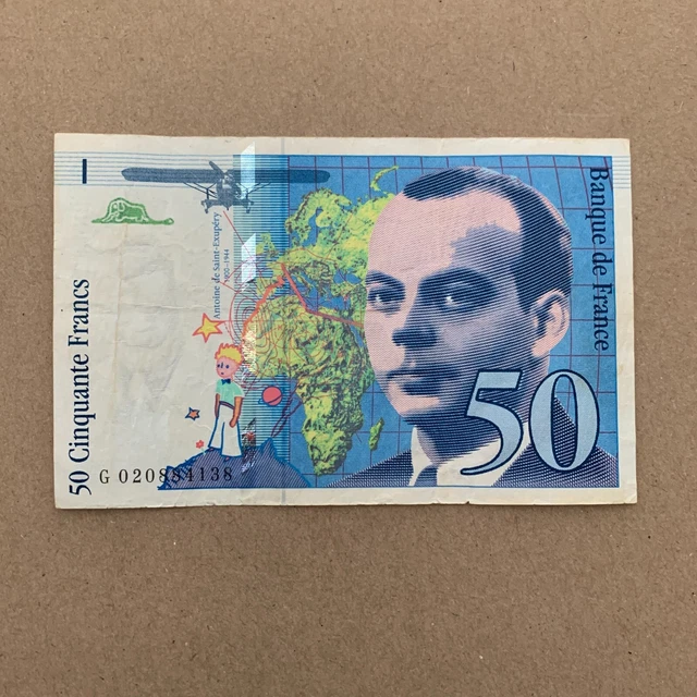 THE LITTLE PRINCE Paper Money FRANCE French 50 Francs 1990's Banknote ...