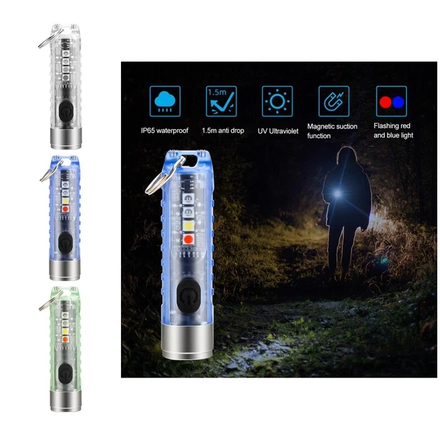 MINI FLASHLIGHT IP66 Waterproof Multipurpose Outdoor Camping Emergency ...