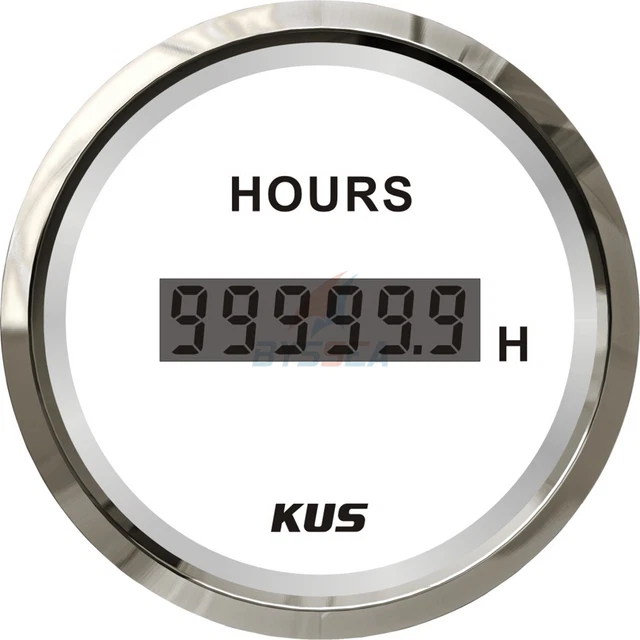 KUS MARINE HOUR Meter Boat Engine Digital Hour Meter Gauge 12/24V 52mm ...