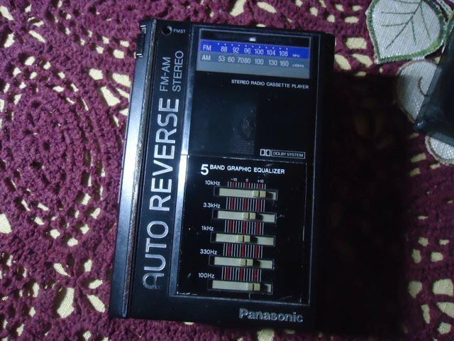 PANASONIC AM-FM STEREO Auto-Reverse Cassette Player with 5 Band ...