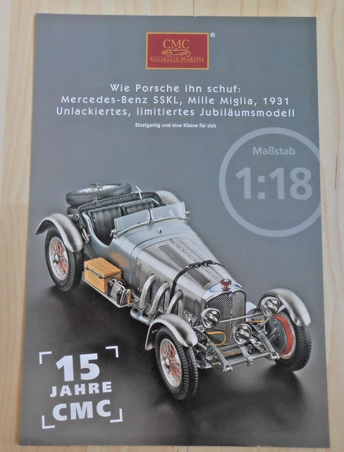 CMC MODELLAUTO KATALOG Infoblatt Mercedes-Benz SSKL Mille Miglia 1931 M ...