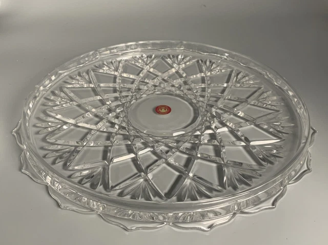 GLAS TORTENPLATTE KUCHENTELLER Servierplatte; Walther; D36/31.5cm, H2cm ...