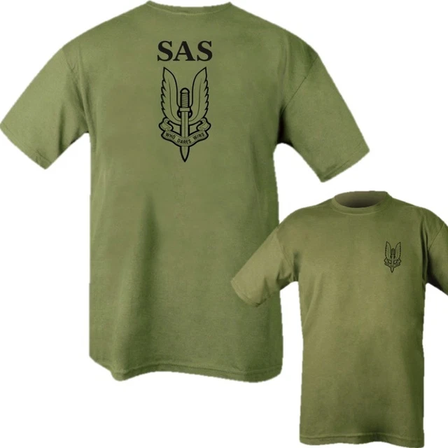 BRITISH ARMY SAS T-Shirt Mens S-2Xl Special Air Service Who Dares Wins ...