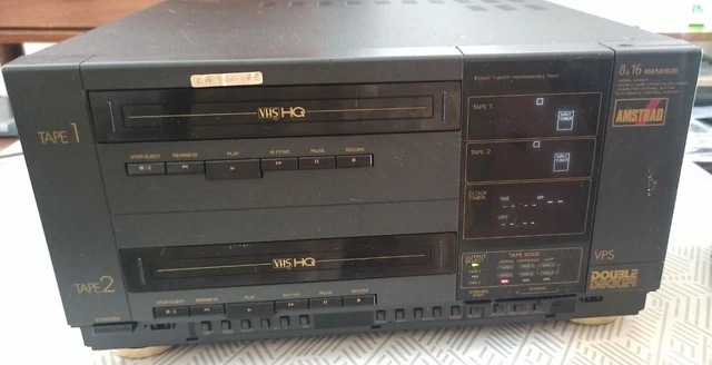 VIDEOREGISTRATORE VHS AMSTRAD dd8904 DOPPIA CASSETTA made england ...