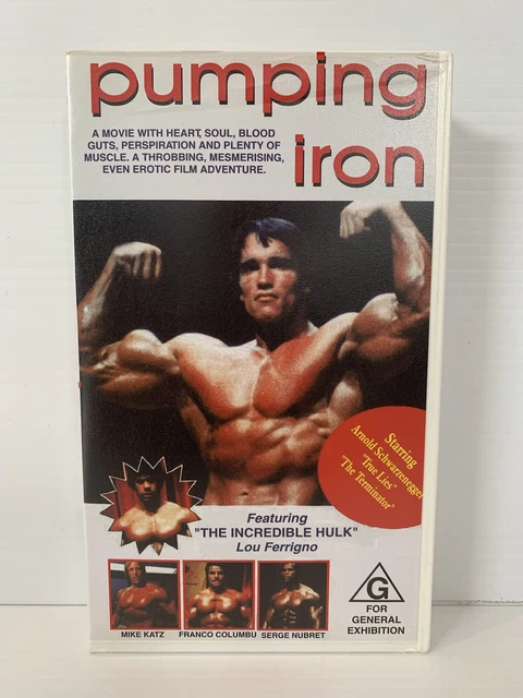 PUMPING IRON *RARE* VHS Starring Arnold Schwarzenegger & Lou Ferrigno £ ...