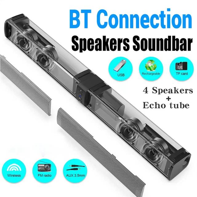 TV SOUND BAR Detachable Wireless Bluetooth Speaker Home Theater ...
