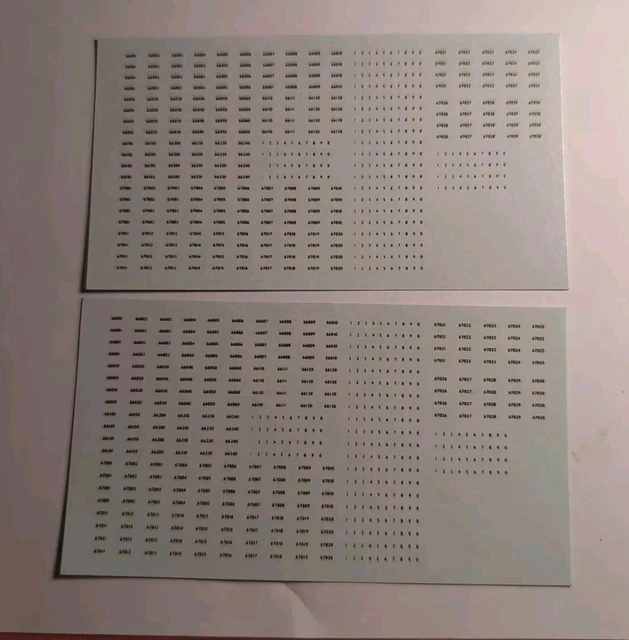 N GAUGE CLASS 66 / 67 Number Transfer Sheet X 2 SHEETS NEW £4.88 ...