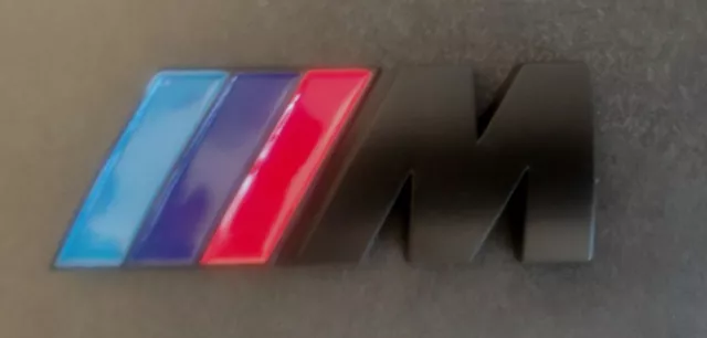 LOGO MONOGRAMME BADGE Emblème BMW M Power Motorsport Neuf Noir Mat M1 ...
