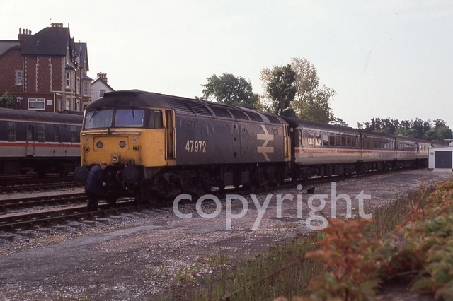 ORIGINAL 35MM DIESEL Railway Slide 47972 Goodrington Yard 1115 Paignton ...