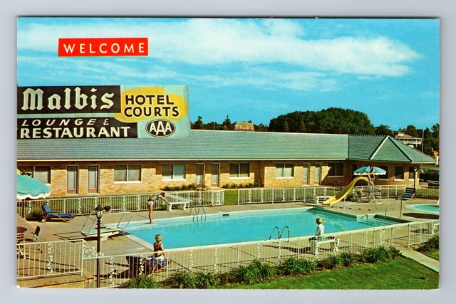 CARTOLINA MOBILE AL-ALABAMA, Malbis Hotel Courts, Pubblicità, Antica, Vintage EUR 8,82 - PicClick IT