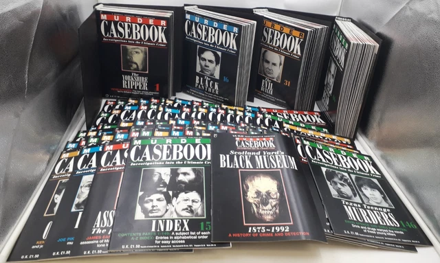 VINTAGE MURDER CASEBOOK Magazines Marshall Cavendish Full Set x 151 ...