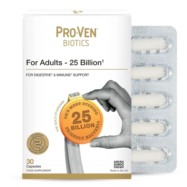 PROVEN PROBIOTICS ADULTS 30 Capsules 25 Billion CFU Gut Immune Vitamin ...