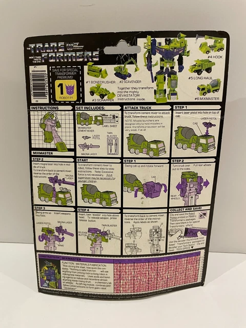 1985 G1 MOC Transformers Mixmaster Devastator Constructicons RARE NICE ...