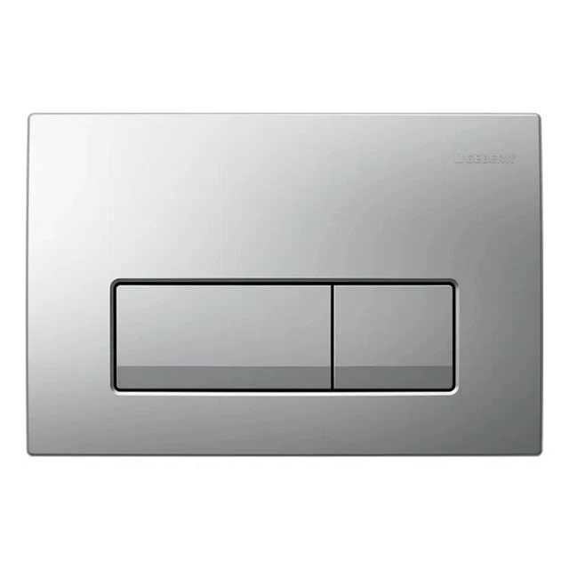 GEBERIT DELTA50 DUAL Flush Plate for Concealed Cisterns - Matt Chrome £ ...
