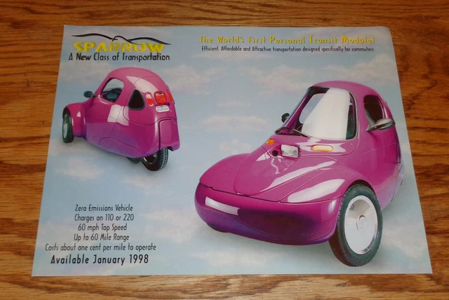 ORIGINAL 1998 CORBIN Sparrow Microcar Sales Sheet Brochure 98 EUR 9,89 ...