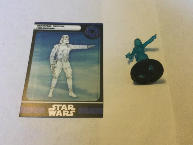 GENERAL VEERS, HOLOGRAM Star Wars Miniatures With Stat Card $16.00 ...