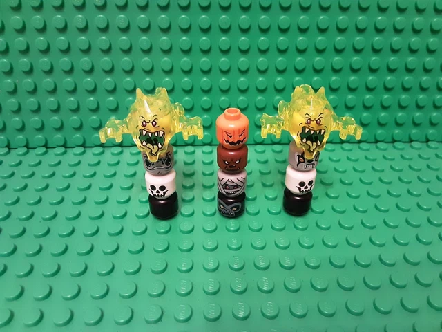 LEGO SKREEMER & 12 Minifigure Head Halloween Skeleton pumpkin Zombie ...