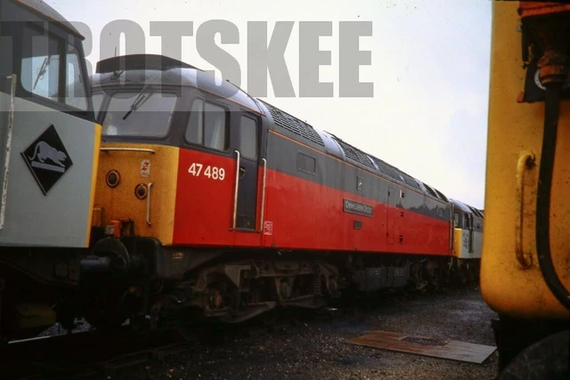 35MM SLIDE BR British Rail Diesel Loco 47489 Class 47 1991 Original £4.98 - PicClick UK