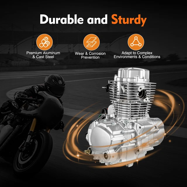 250CC VERTICAL ENGINE 4-stroke &5-Speed Transmission Motor Kit For Dirt ...