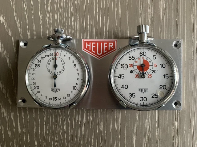 HEUER STOPWATCH PANEL Heuer Chronometers Dashboard Rally Timer 64 £325. ...
