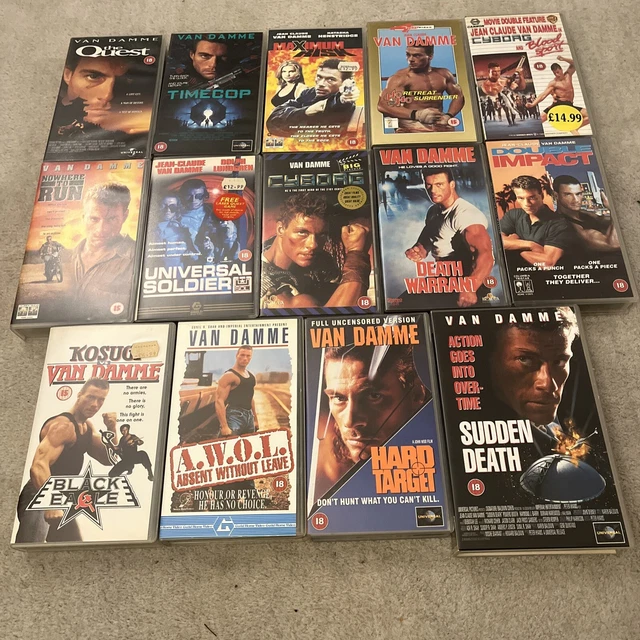 JEAN CLAUDE VAN Damme 14 X VHS Tapes £11.00 - PicClick UK