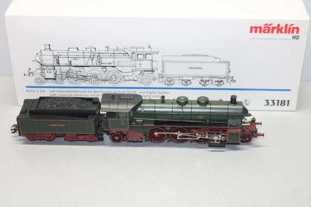 MÄRKLIN 33181 DELTA Digital Dampflok Baureihe S 3/6 K.Bay.Sts.B. Spur ...