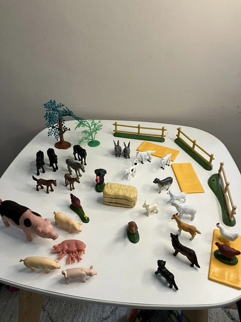 FARM ANIMALS PIGS Sheep Goats Horses Chickens Pretend Play Set £0.99 ...