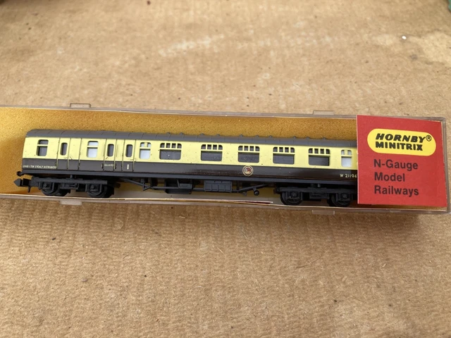 HORNBY MINITRIX N Gauge Half Brake Coach in BR WR Livery - BRAND NEW ...
