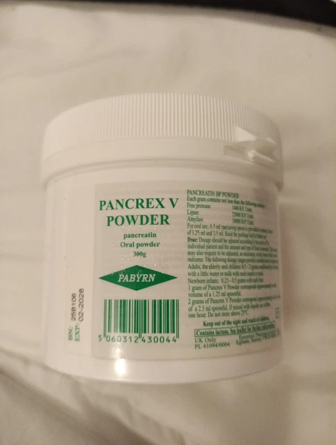 PANCREX V POWDER 300g Pancreatin Oral Powder £47.50 - PicClick UK
