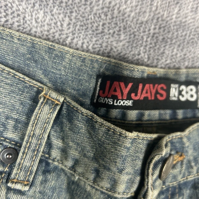 JAY JAYS JEANS Mens 38 Guys Loose Wide Leg Y2K Baggy Hip Hop Blue Denim ...