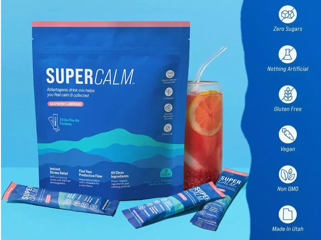 SUPERCALM POWDERED DRINK Mix Supplements For Relaxation Focus No Sugar ...