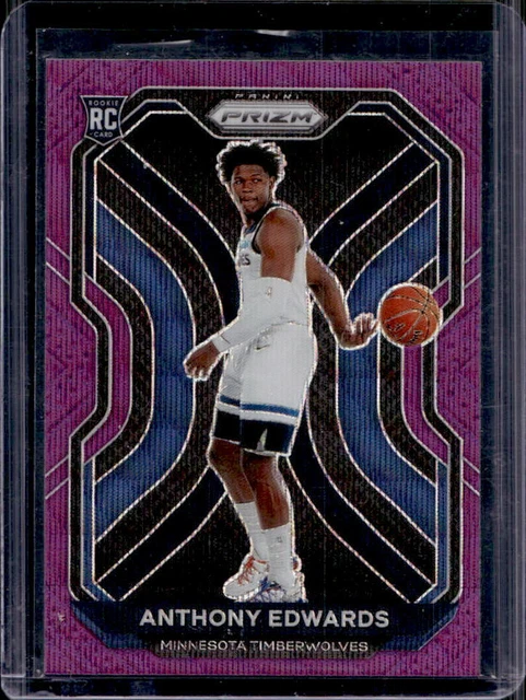 2020-21 PRIZM ANTHONY Edwards Purple Wave Prizm recrue RC #258 ...