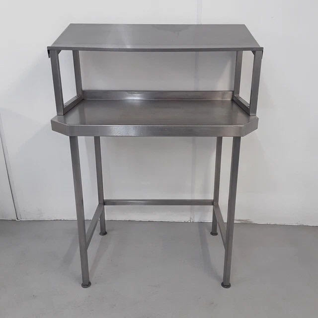 STAINLESS STEEL TABLE with Gantry Shelf and Void 98cm Wide Commercial ...