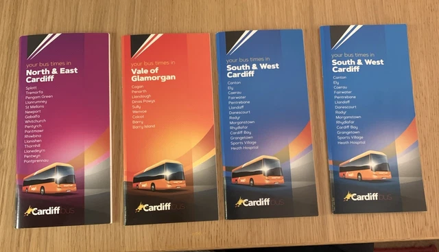 CARDIFF BUS: 4 x 2025 Timetables 3 x Jan issues plus S&W Cardiff June ...