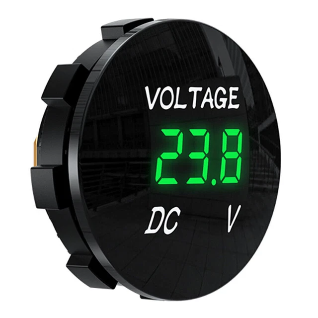 LED DIGITAL VOLTMETER Voltage Meter Battery Gauge 12V 24V Car Marine ...