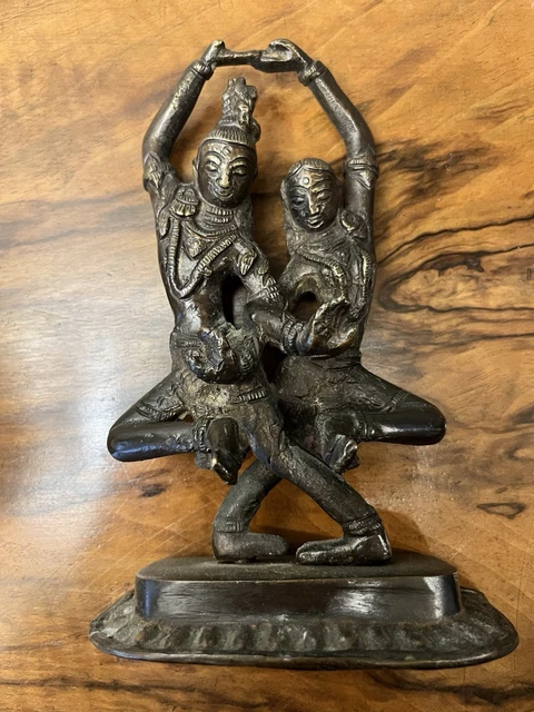 SHIVA AND PARVATI Dance Sculpture Antique Indian School c19 Century £ ...