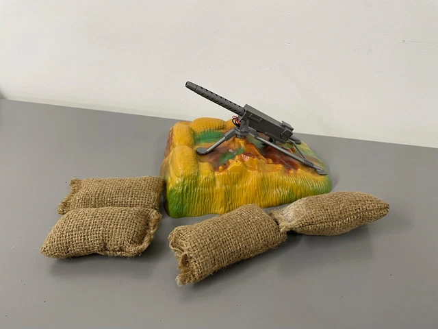 VINTAGE ACTION MAN Palitoy Machine Gun Emplacement Played With ...