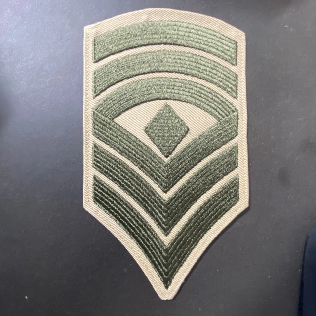 US ARMY STAFF Sergeant Rank Insignia Patch 3.5x6.25 Inch Olive Drab £13 ...