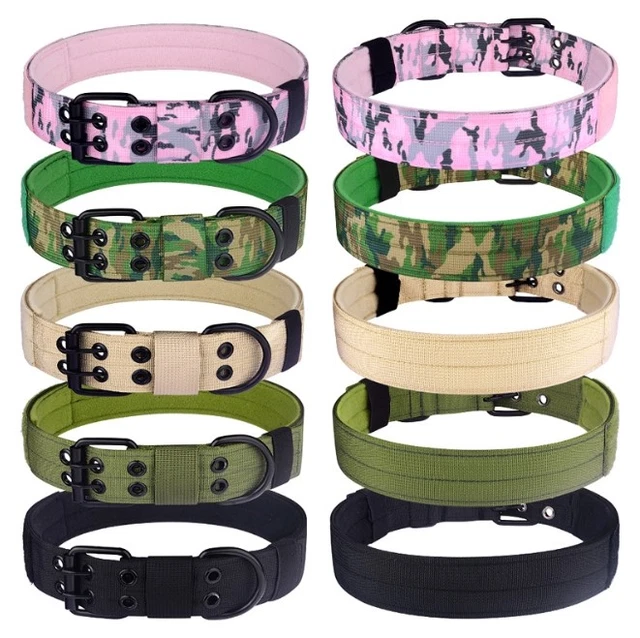 TACTICAL PET DOG Collar Heavy Duty Military Service Canine Training ...