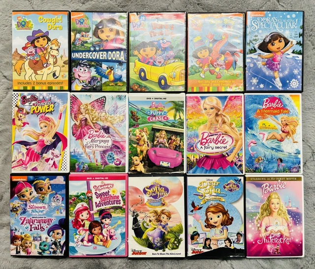KIDS/GIRLS ANIMATED MOVIES/SHOWS DVD Bundle: Lot Of 15 (Used) Barbie ...