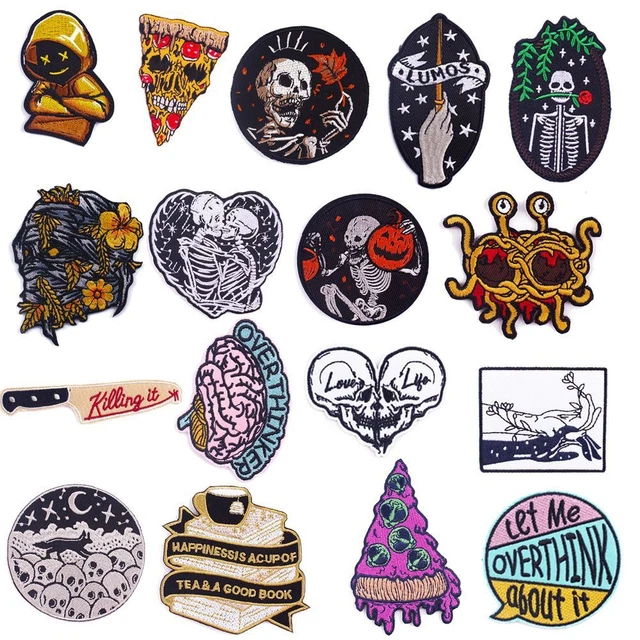 BADGES THERMOADHESIVE EMBROIDERY Cloth Stickers Iron On Patches ...