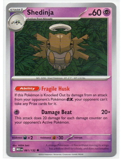 POKÉMON TCG - Mega Evolution - Shedinja - Uncommon - 061/132 £0.99 ...