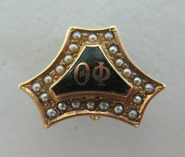 USA FRATERNITY PIN Theta Phi. Made In Gold 14K. Named. Marked. Alpha ...