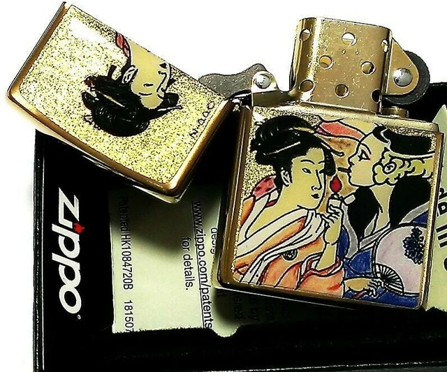 ZIPPO UKIYOE GEISHA Windy Girl Gold Leaf Epoxy Gold Inside Unit Japan Limited £109.28 - PicClick UK