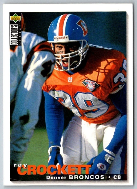 CARTE DE FOOTBALL 1995 Collector's Choice Ray Crockett #200 Denver ...