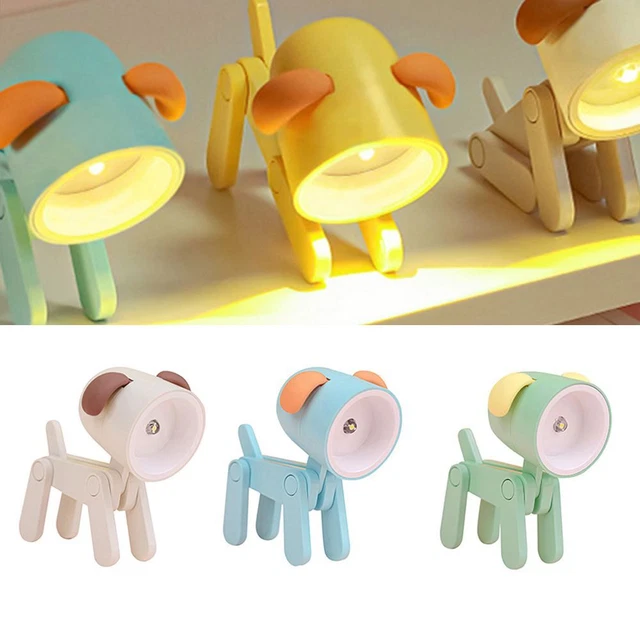DOG FOLDING TABLE Lamp LED Night Lights Cartoon Desk Lamp Mini Cute ...