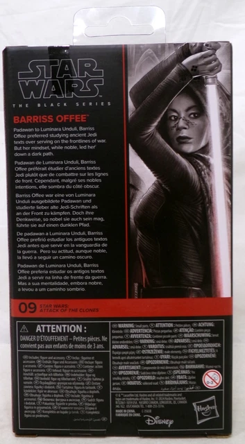 HASBRO STAR WARS Serie Negra Ataque de los Clones #09 Barriss Offee 6 ...