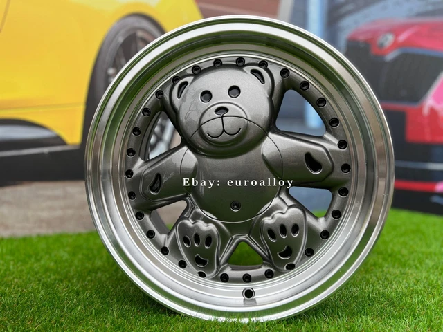 15 & 4X100 Ronal Urs Teddy bear Old School Gris Roues pour VW Honda Jdm ...