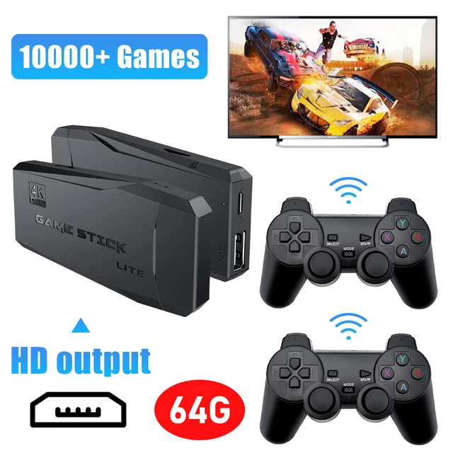4K HDMI TV Game Stick Console Built-in 64GB 20000 Retro Games 2 ...