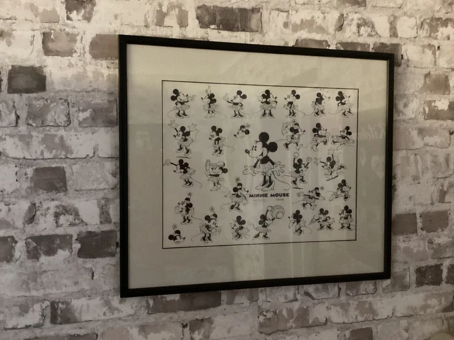 RARE DISNEY MINNIE Mouse model sheet print 272-457 mounted and framed ...
